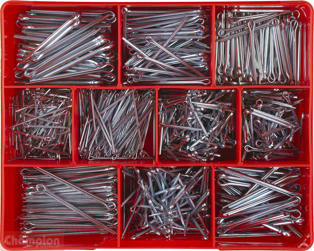 Zinc Plated Steel Split Pins Master Kit Champion Parts Zinc Plated Steel Split Pins Master Kit Champion Parts
