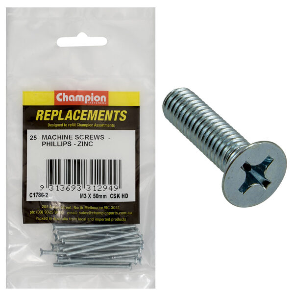 Dowel Replacement Screws Hillman Group Connector Screws M7 X 50mm - 25 ...