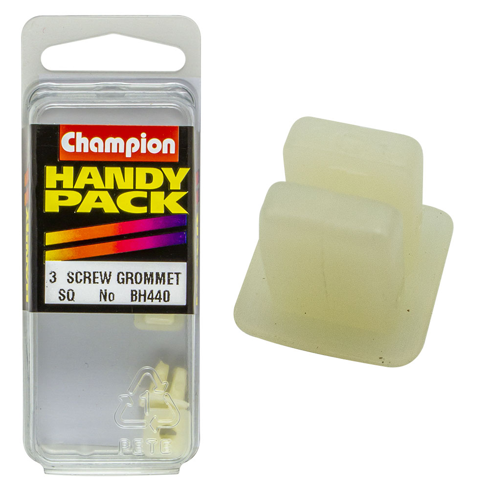SCREW GROMMETS COL WHITE SCREW SIZE 4 2mm HOLE 7 X 7mm HEAD 10 X 10mm
