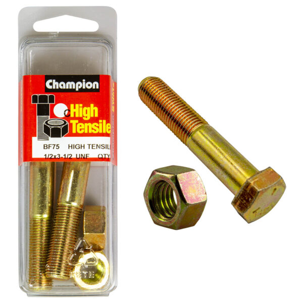 HEX BOLTS NUTS HIGH TENSILE 1 2 X 3 1 2 UNF GRADE 5