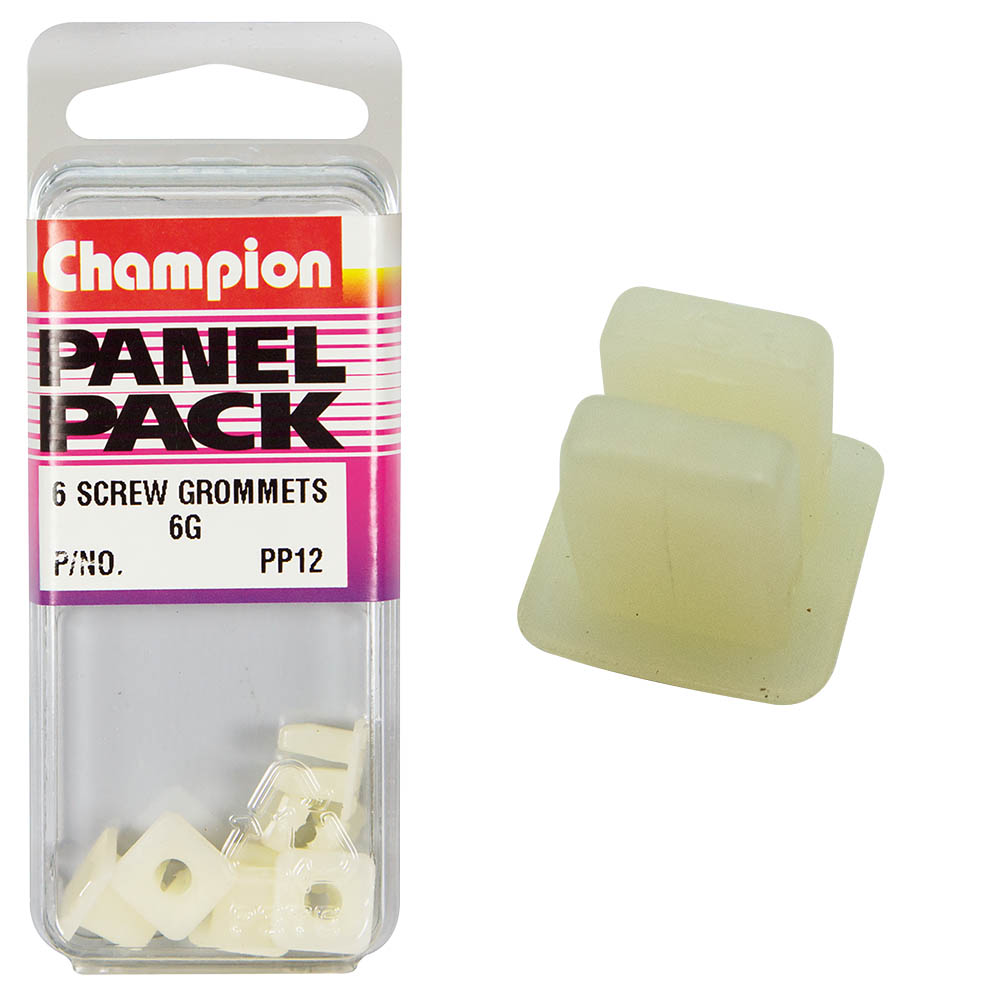 SCREW GROMMETS COL WHITE SCREW SIZE 4 2mm HOLE 7 X 7mm HEAD 10 X 10mm